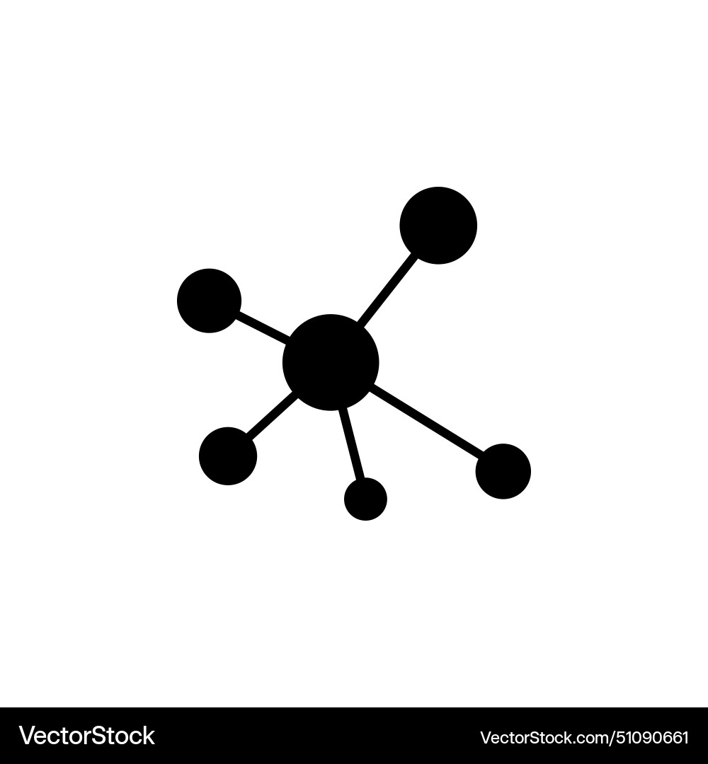Molecule flat icon Royalty Free Vector Image - VectorStock