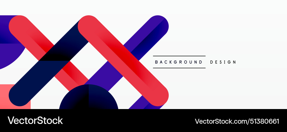 Red purple and blue geometric design on white Vector Image