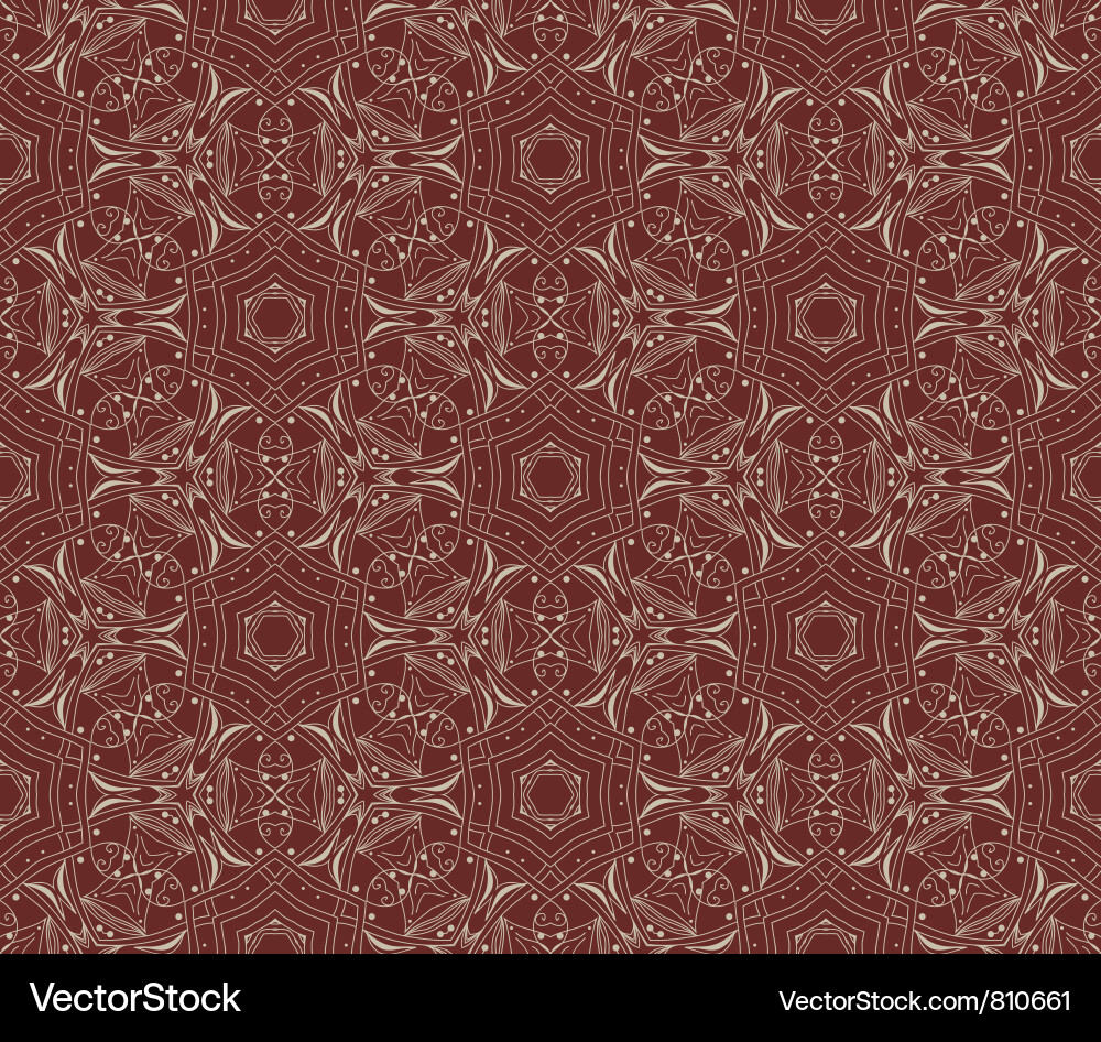 Seamless wallpaper with floral ornament Royalty Free Vector