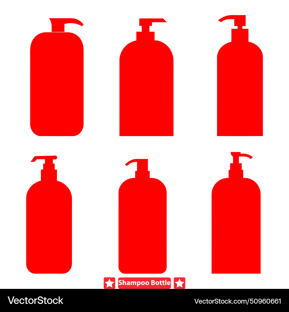 Sophisticated shampoo bottle outline pack premium Vector Image
