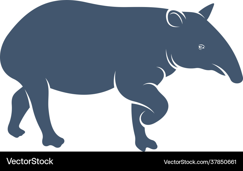 Tapir design creative logo Royalty Free Vector Image