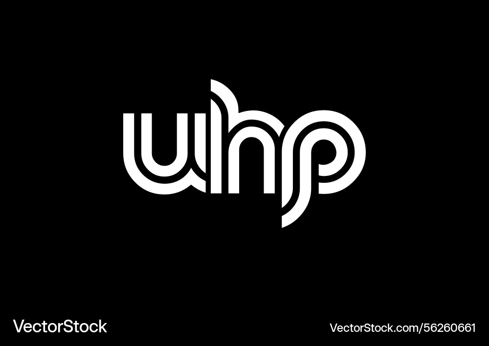 Uhp creative unique modern letter logo design Vector Image