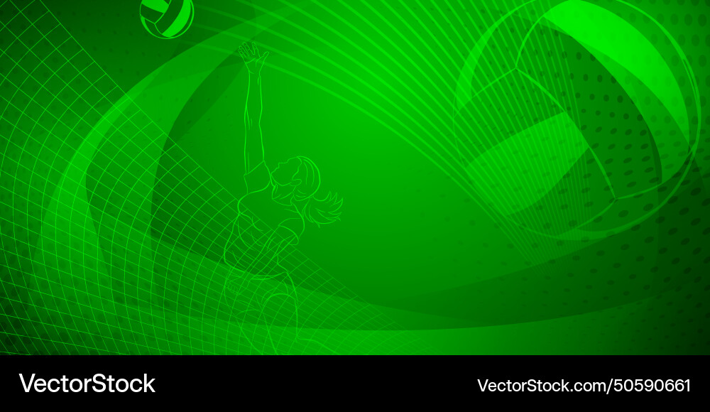 Volleyball themed background Royalty Free Vector Image