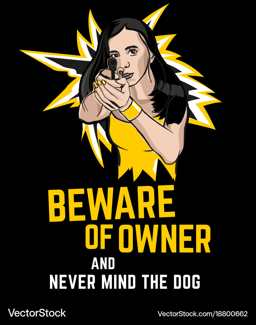 Beware of owner sign-03 Royalty Free Vector Image