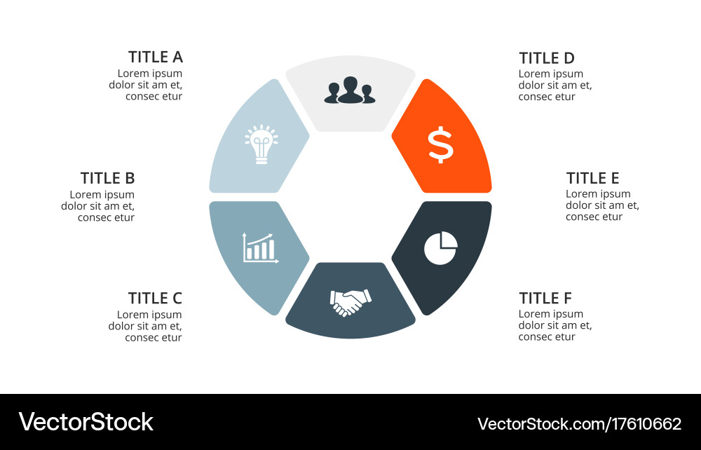 Circle arrows infographic cycle diagram Royalty Free Vector