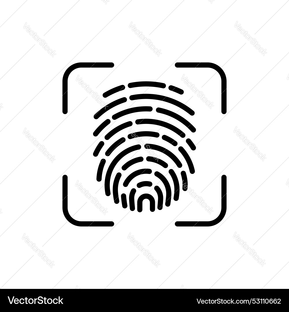 Fingerprint icon Royalty Free Vector Image - VectorStock