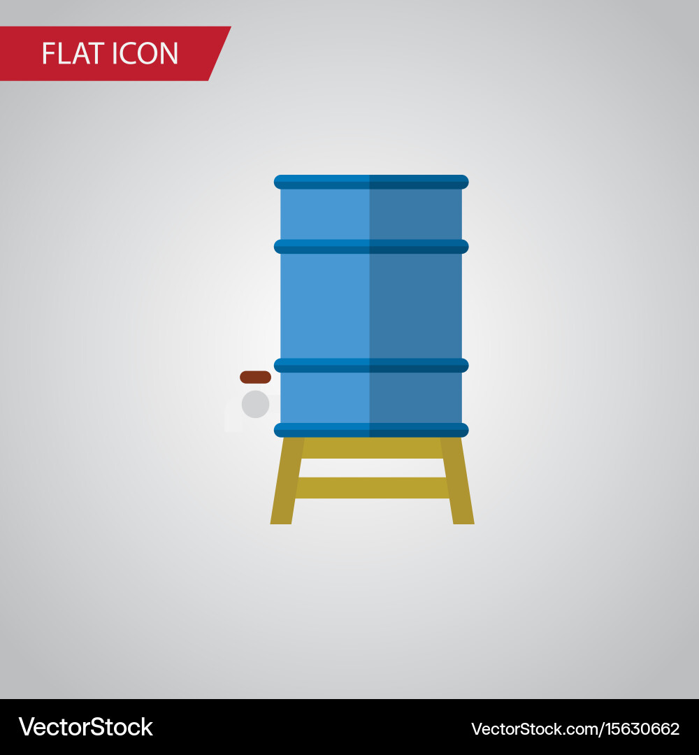Isolated water tank flat icon container Royalty Free Vector