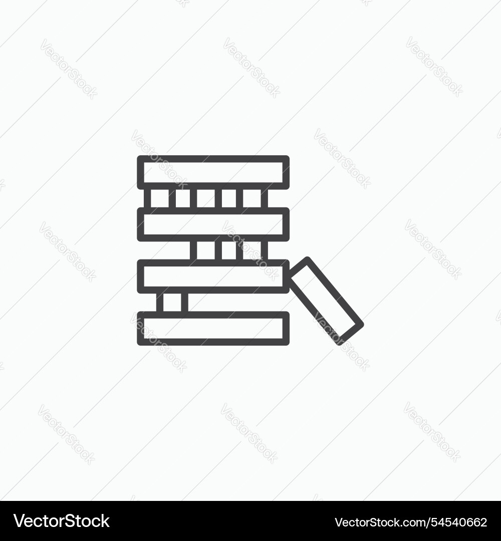 Jenga icon Royalty Free Vector Image - VectorStock