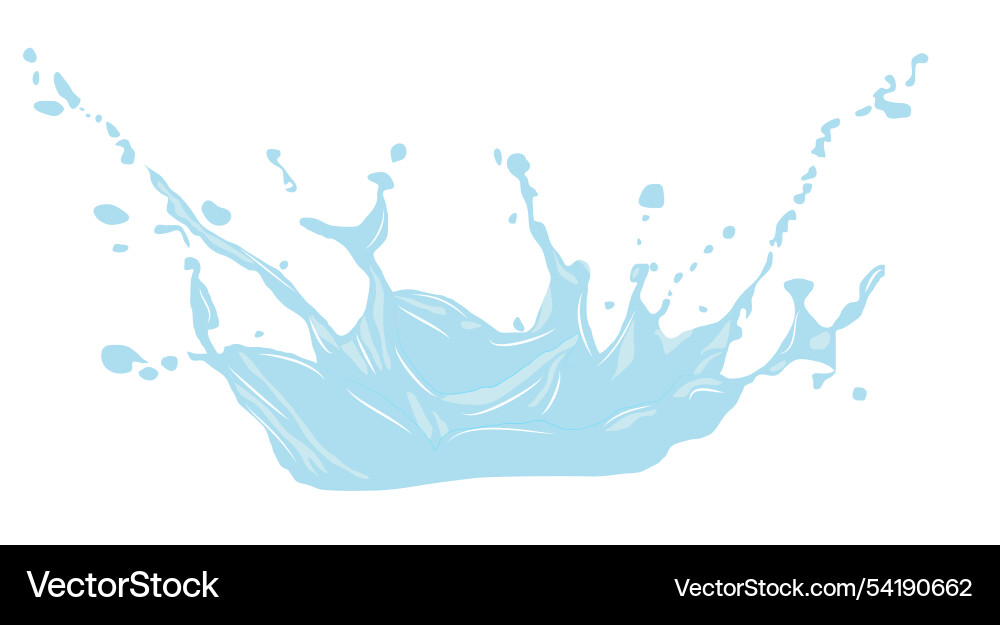 Large splash of spilled liquid on the surface77 Vector Image