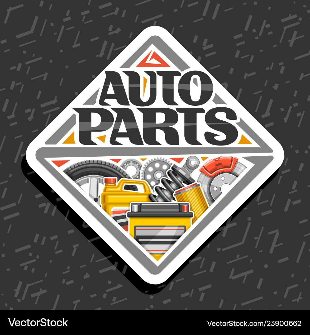 Logo for auto parts store Royalty Free Vector Image