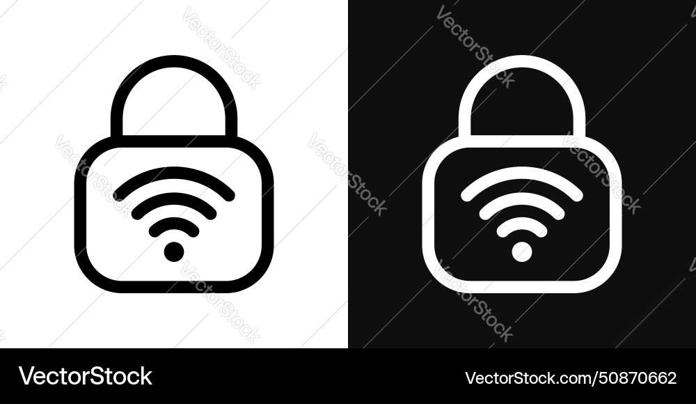 Smart lock icon set keyless technology Royalty Free Vector