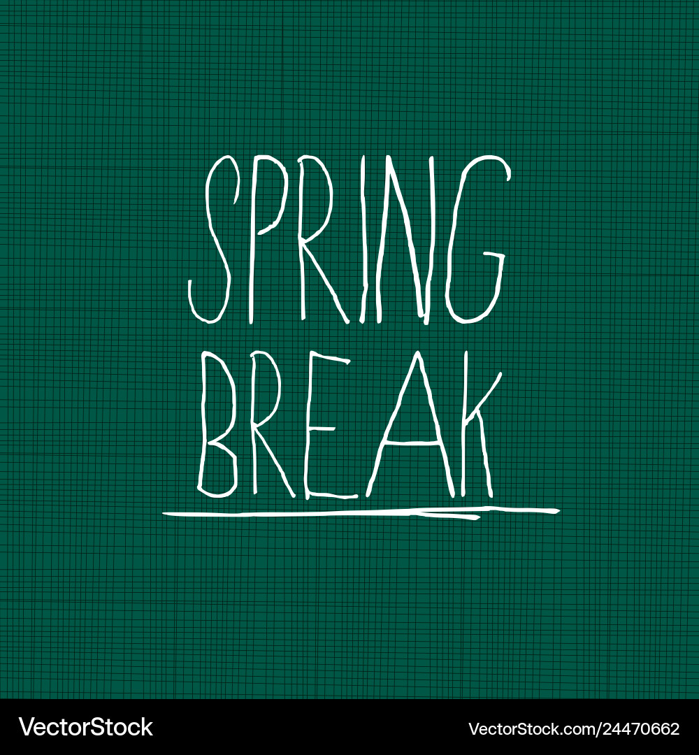 Spring break Royalty Free Vector Image - VectorStock