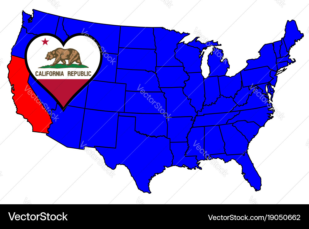 State of california Royalty Free Vector Image - VectorStock
