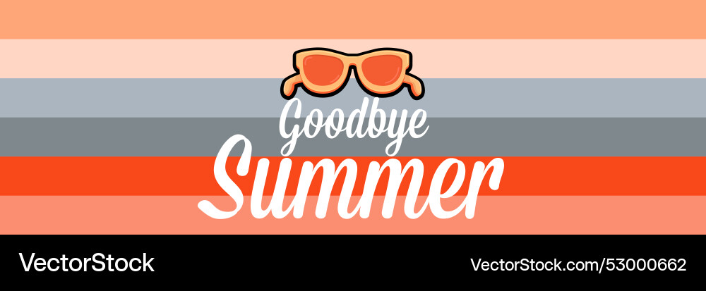 Super goodbye summer banner with text Royalty Free Vector