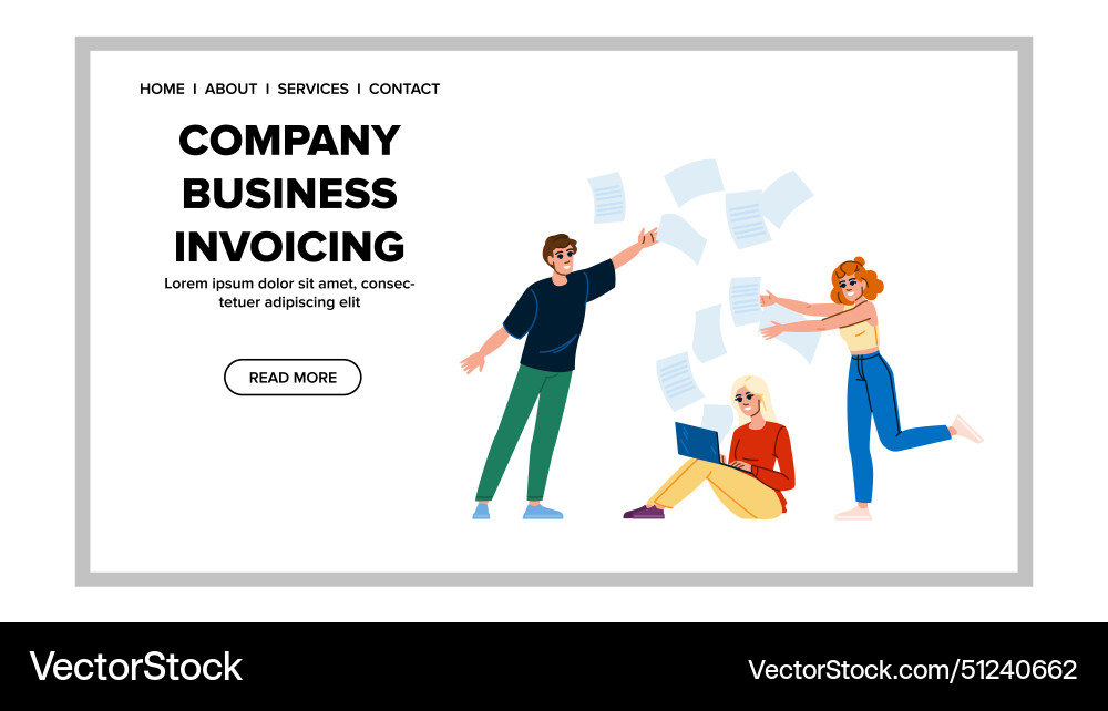 Vendor company business invoicing Royalty Free Vector Image