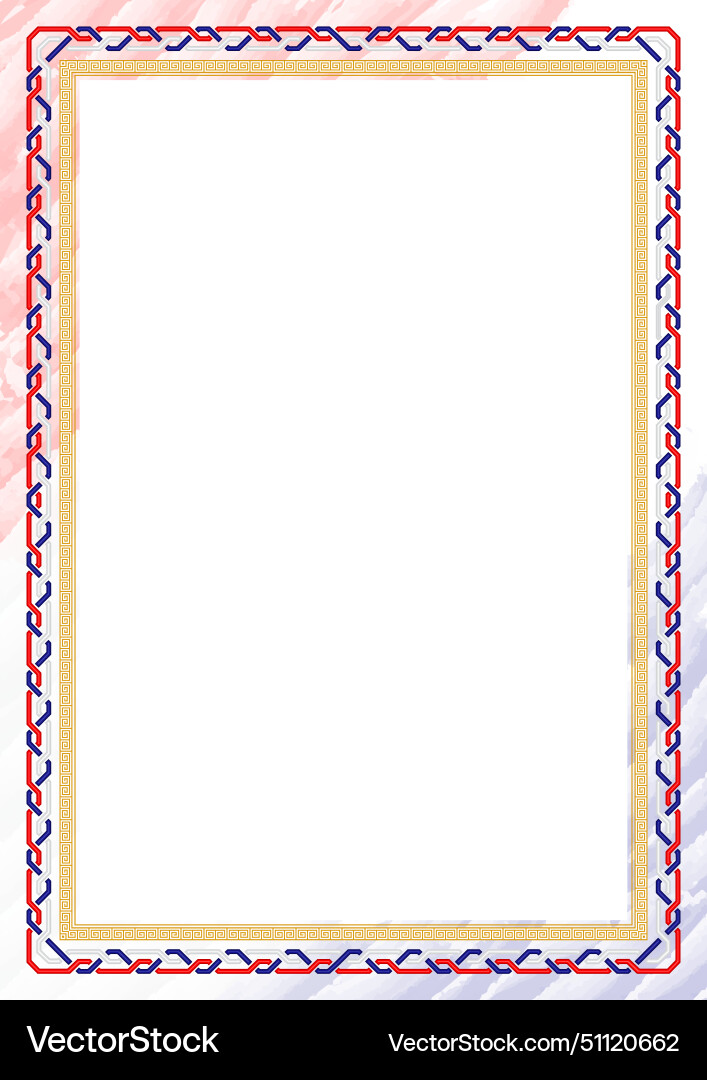 Vertical frame and border with croatia flag Vector Image