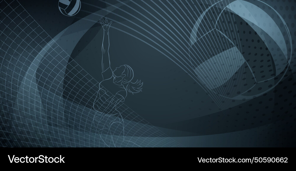 Volleyball themed background Royalty Free Vector Image