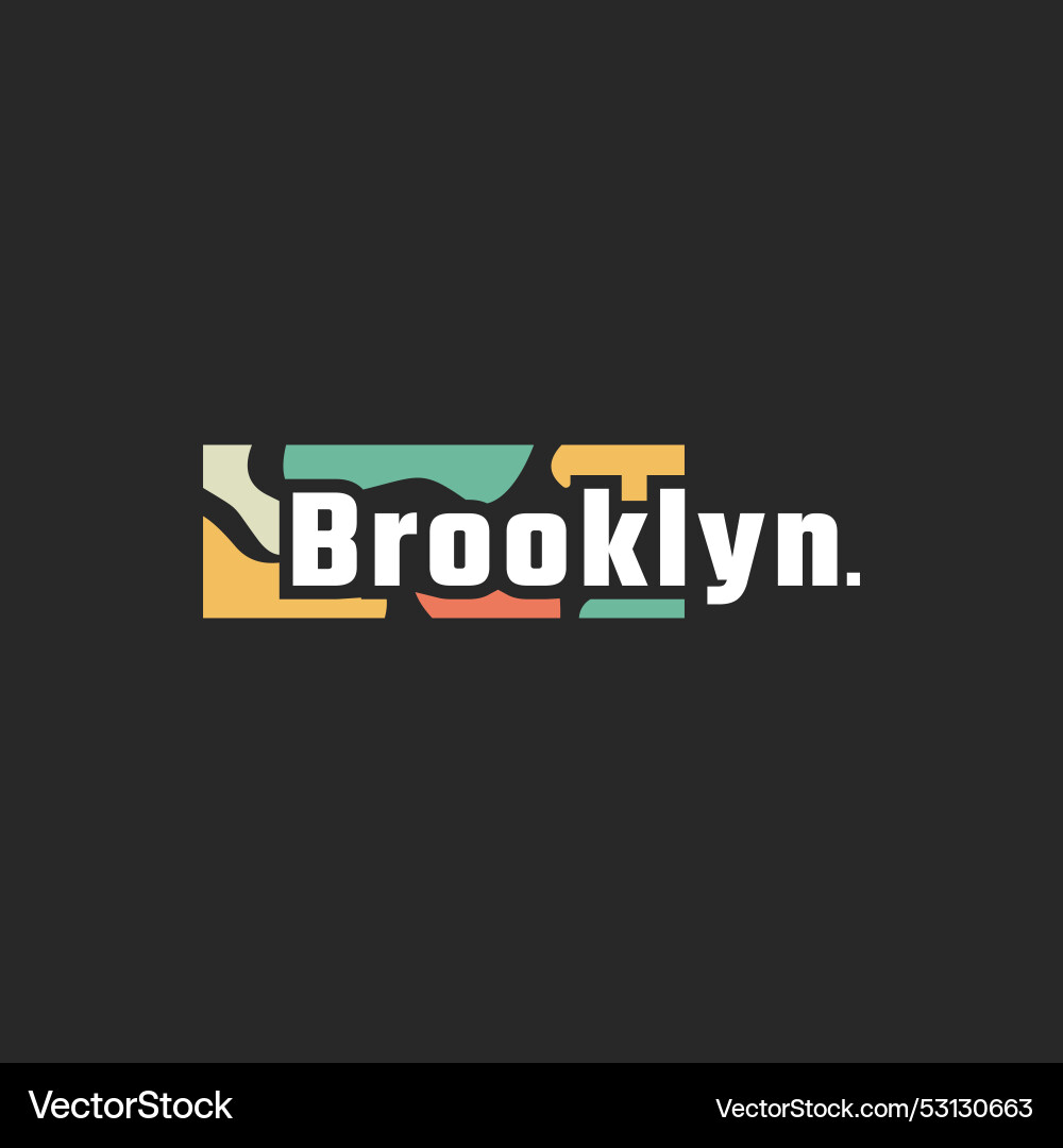 Brooklyn writing perfect for t shirt design Vector Image