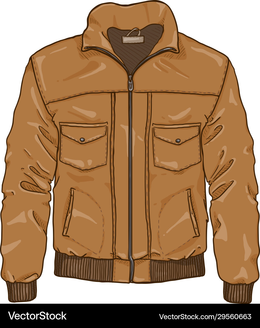 Cartoon lather mens jacket Royalty Free Vector Image