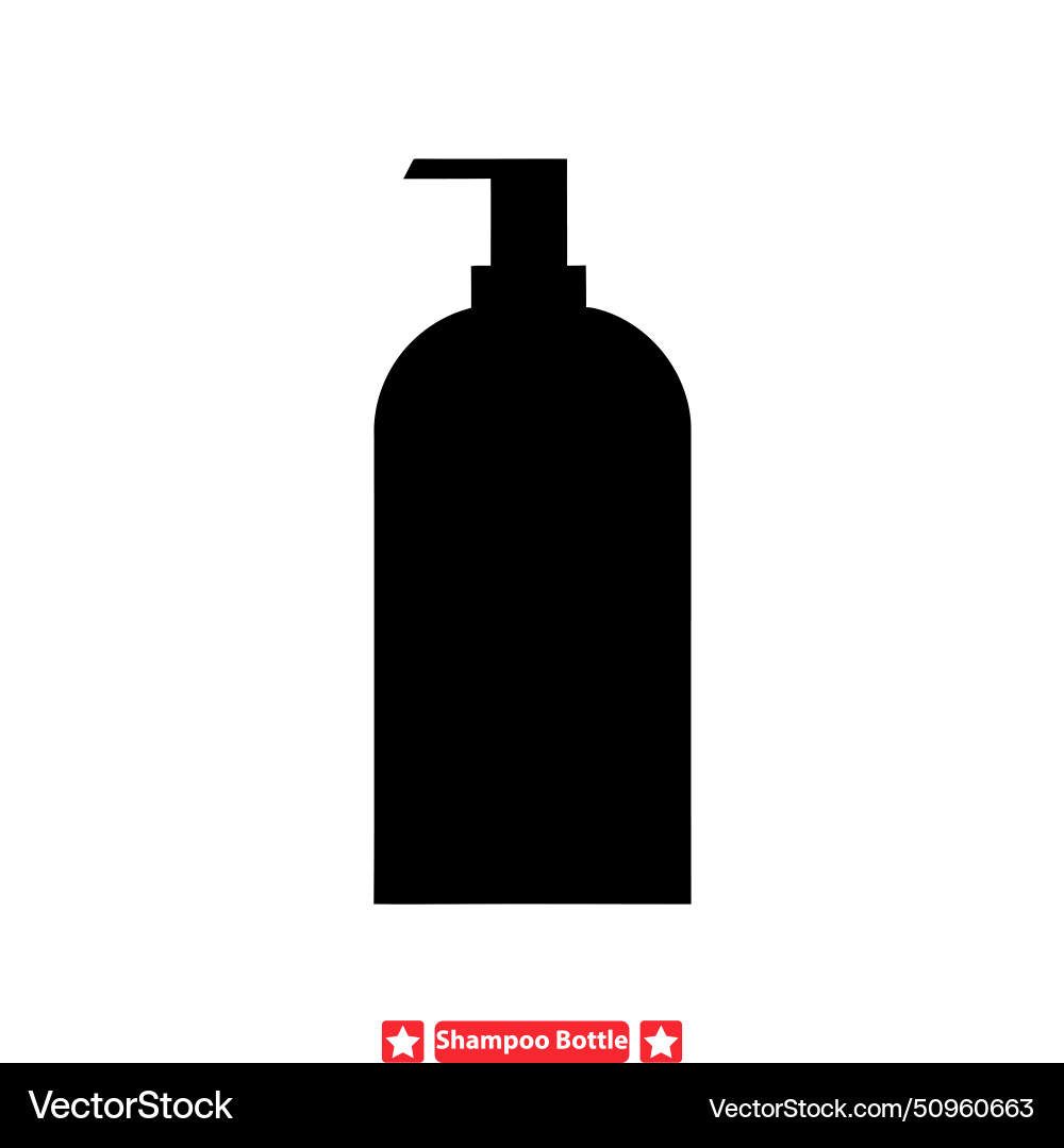 Classy shampoo bottle elegant silhouettes perfect Vector Image