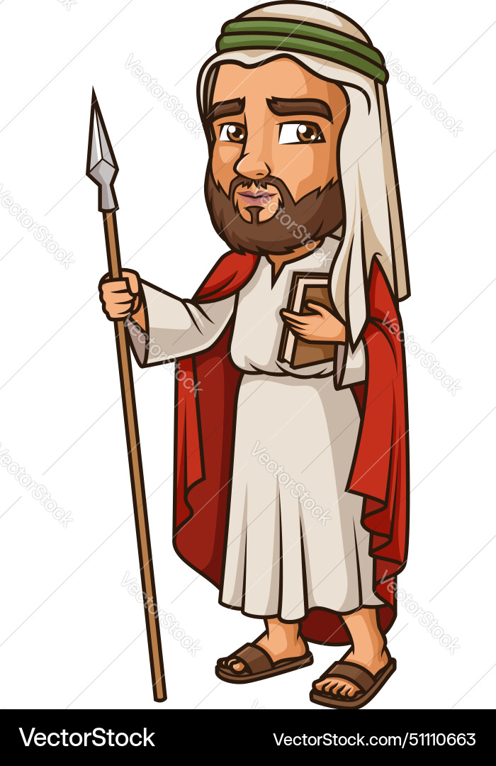 Doubting Thomas The Apostle Cartoon Clip Art Vector Image
