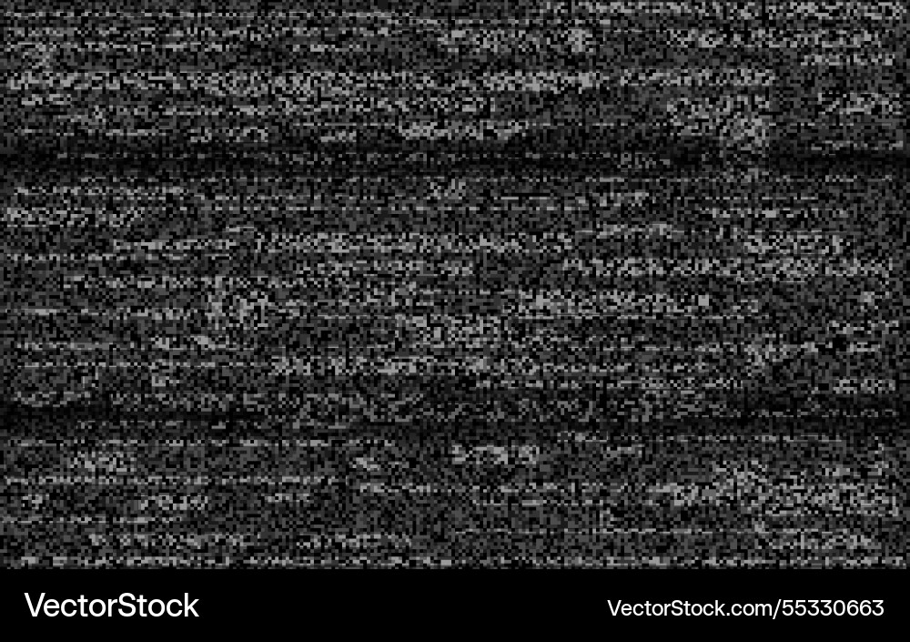 Glitch vhs effect old analog signal template Vector Image