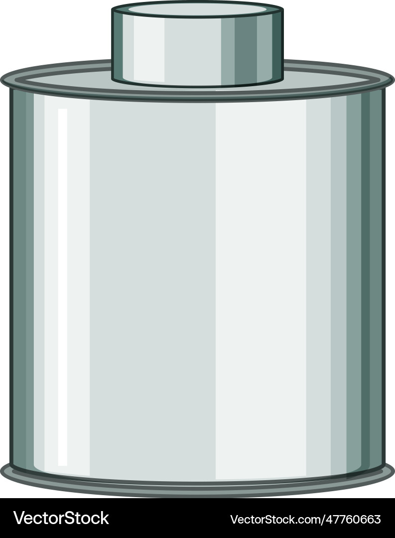 Lid metal tin can cartoon Royalty Free Vector Image