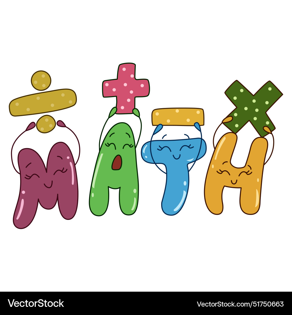 Mathematics cartoon Royalty Free Vector Image - VectorStock