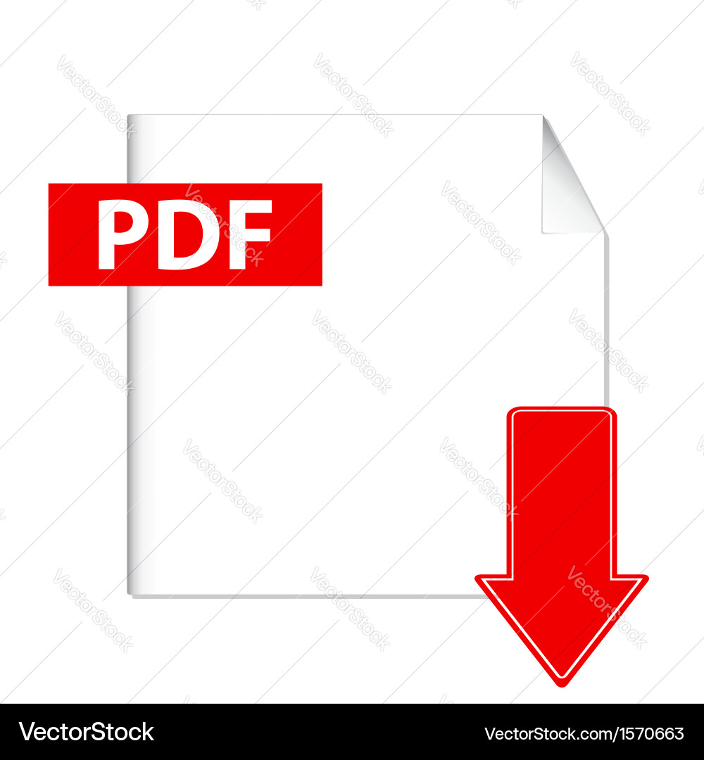 Pdf download button Royalty Free Vector Image - VectorStock