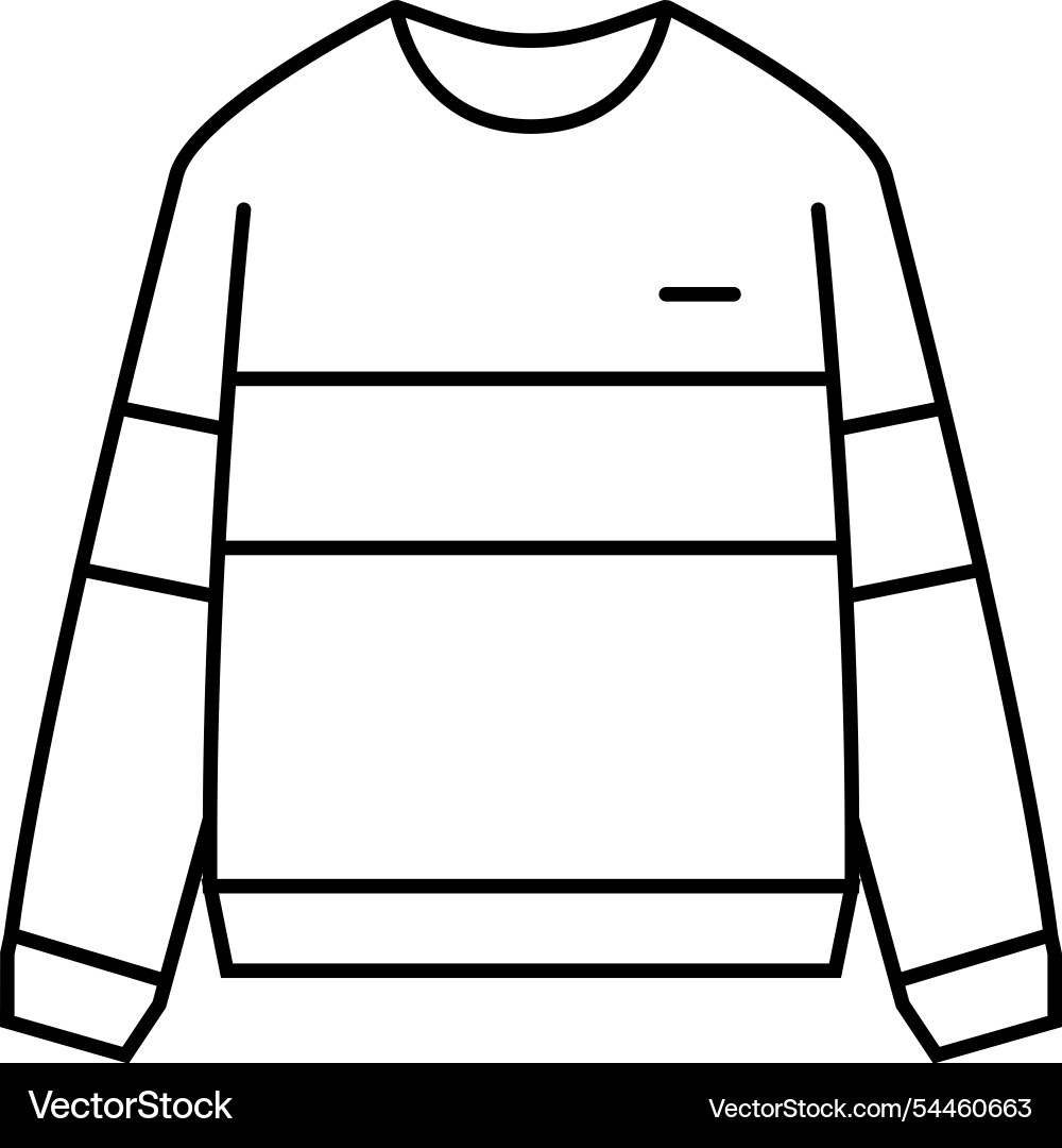 Sweatshirt clothing line icon Royalty Free Vector Image