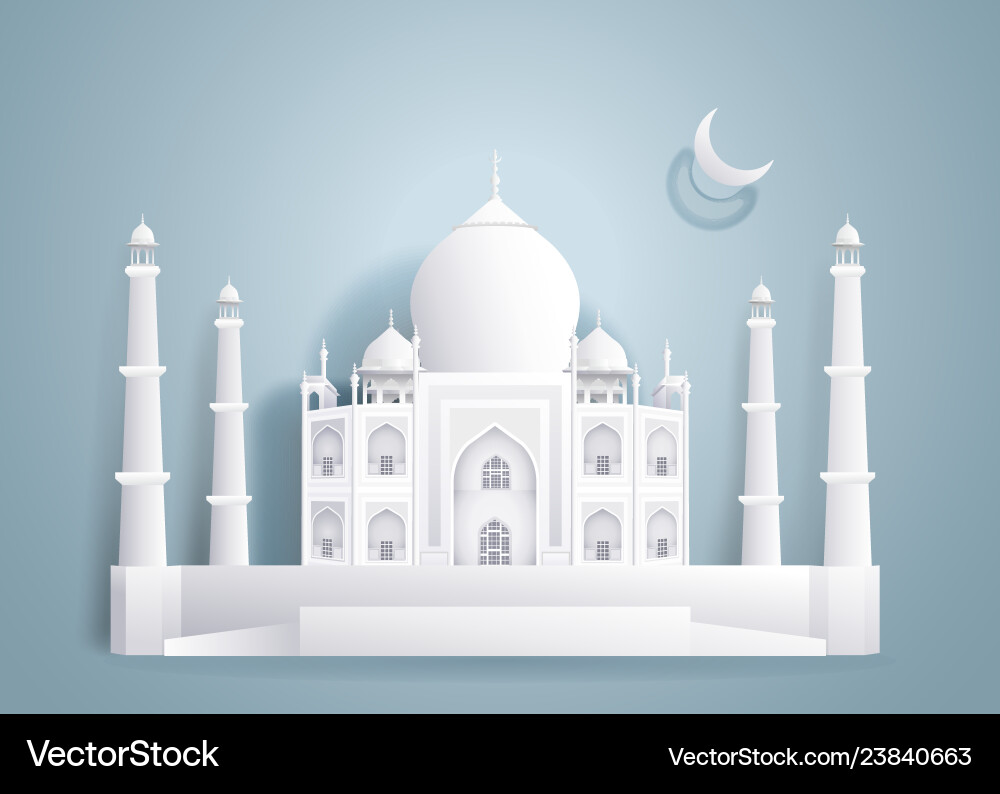Taj mahal paper Royalty Free Vector Image - VectorStock