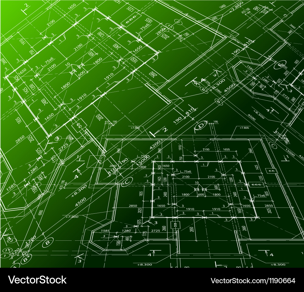 Architectural Blueprint - House Plan Royalty Free Vector