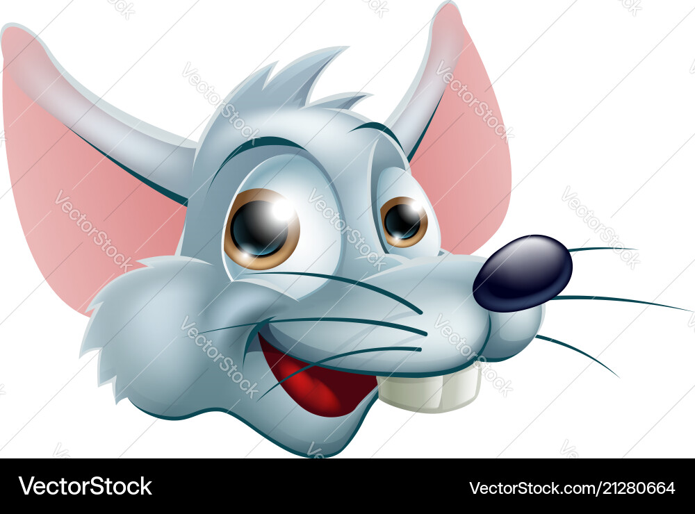 Cartoon rat face Royalty Free Vector Image - VectorStock