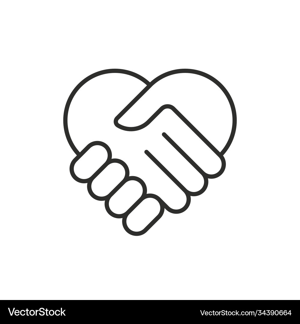 Heart Hands Icon - Unity & Support Royalty Free Vector