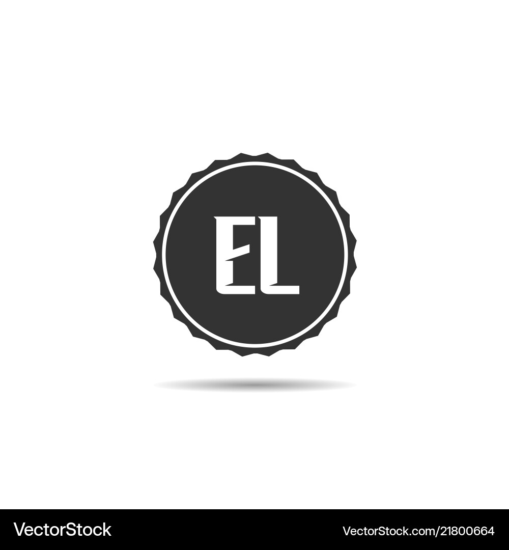 Initial letter el logo template design Royalty Free Vector