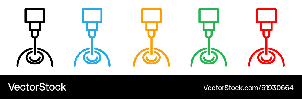 Lasik laser eye surgery icon logo set Royalty Free Vector
