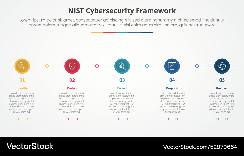 Nist cybersecurity framework infographic concept Vector Image