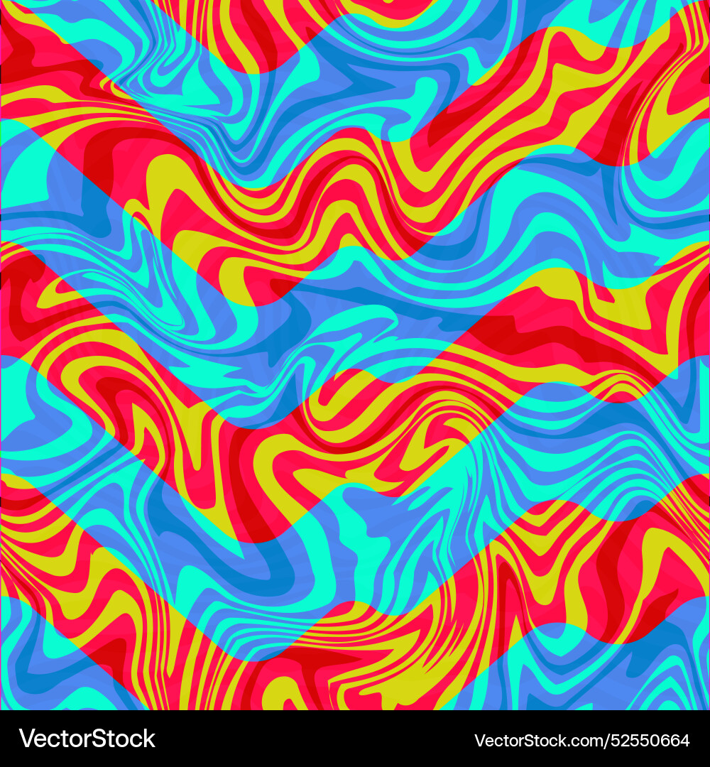 Pink and yellow wavy stripes seamless pattern Vector Image