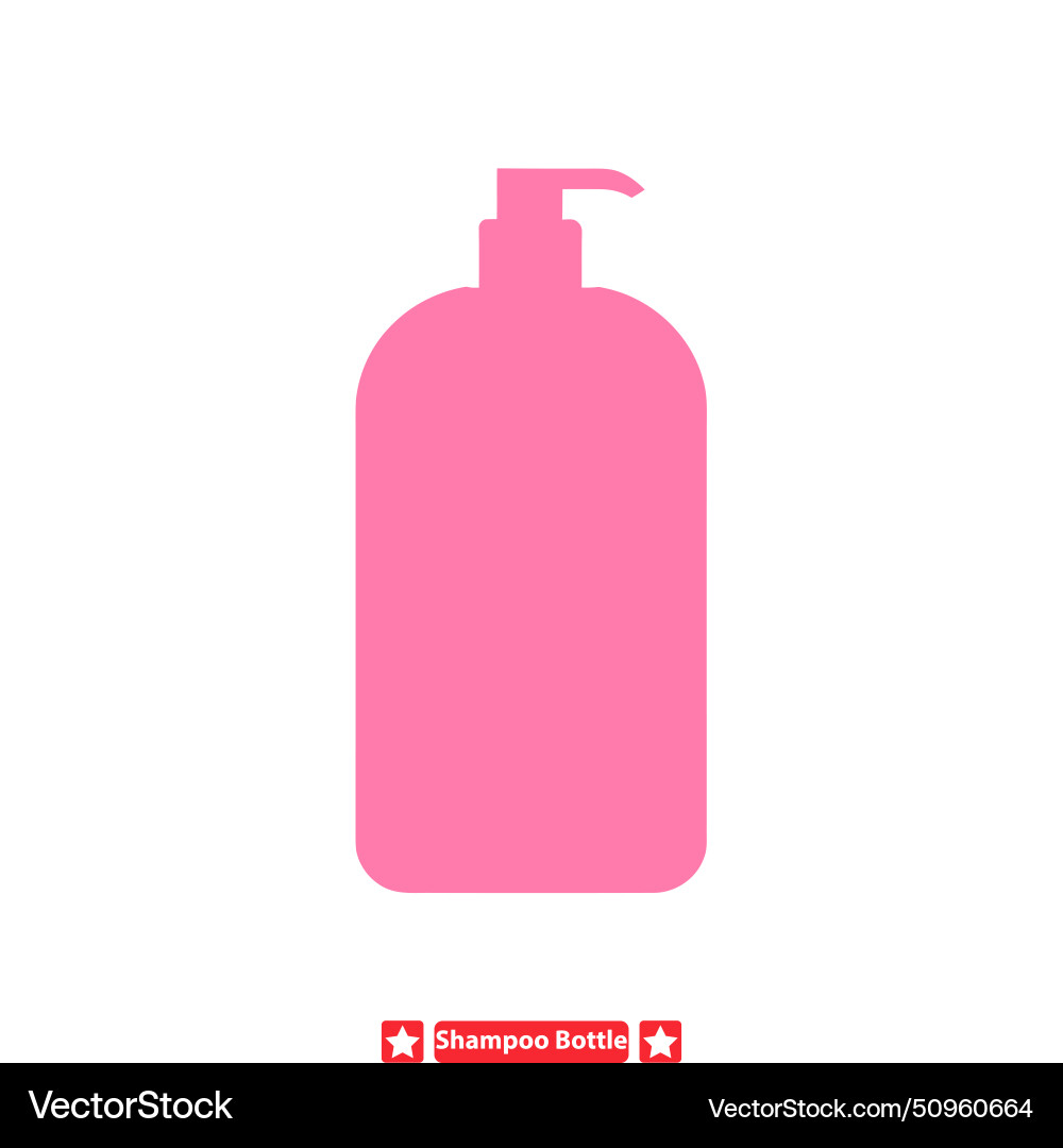 Refined shampoo bottle silhouette collection Vector Image