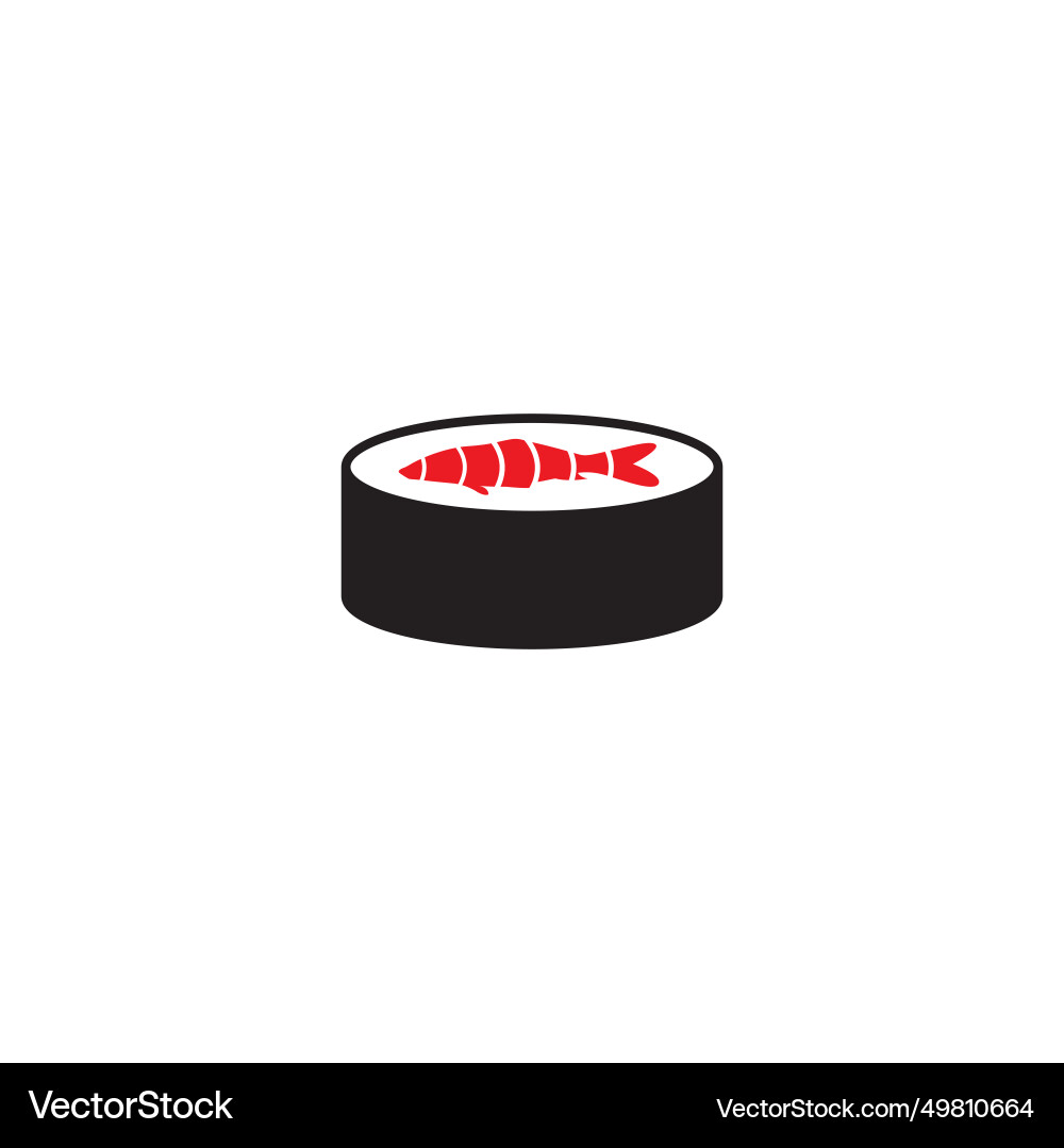 Sushi fish icon logo design Royalty Free Vector Image
