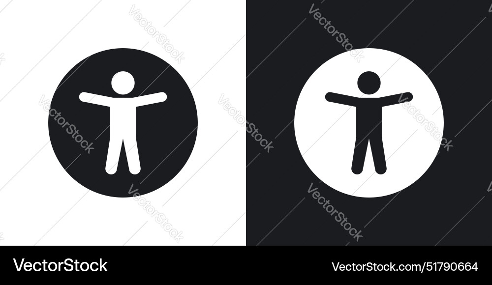 Universal access icon Royalty Free Vector Image