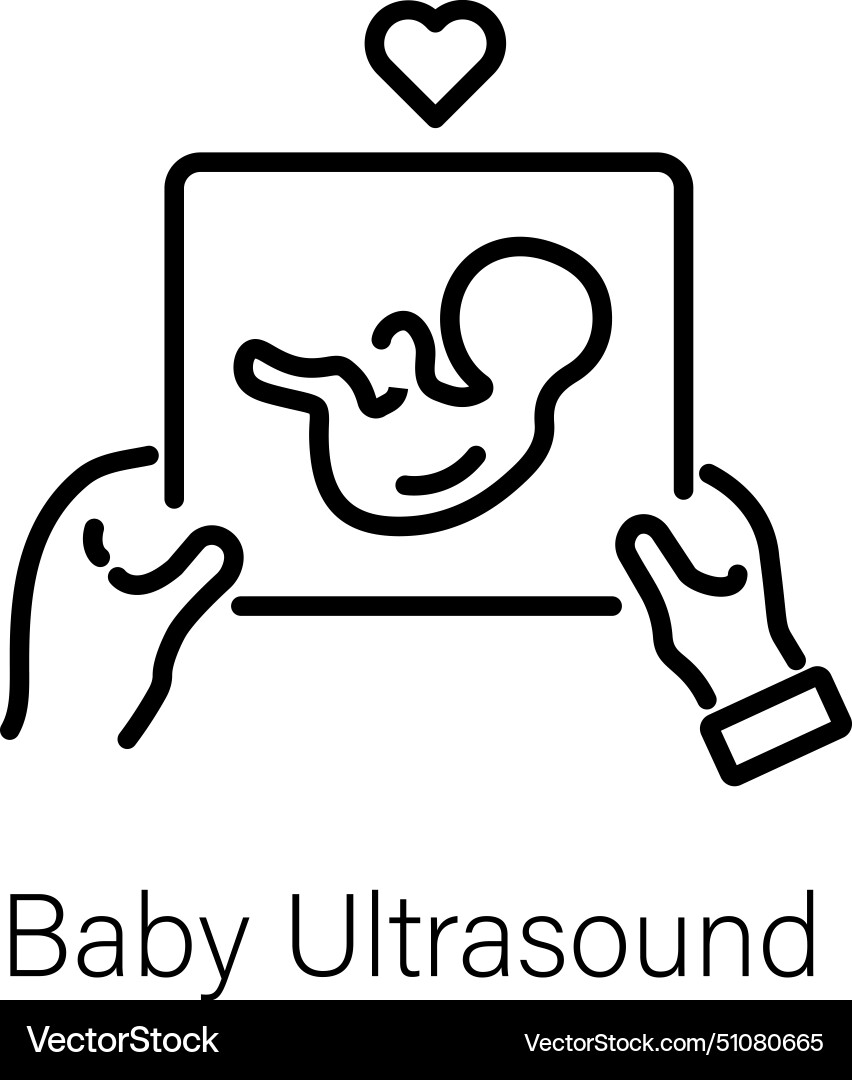 Baby ultrasound Royalty Free Vector Image - VectorStock
