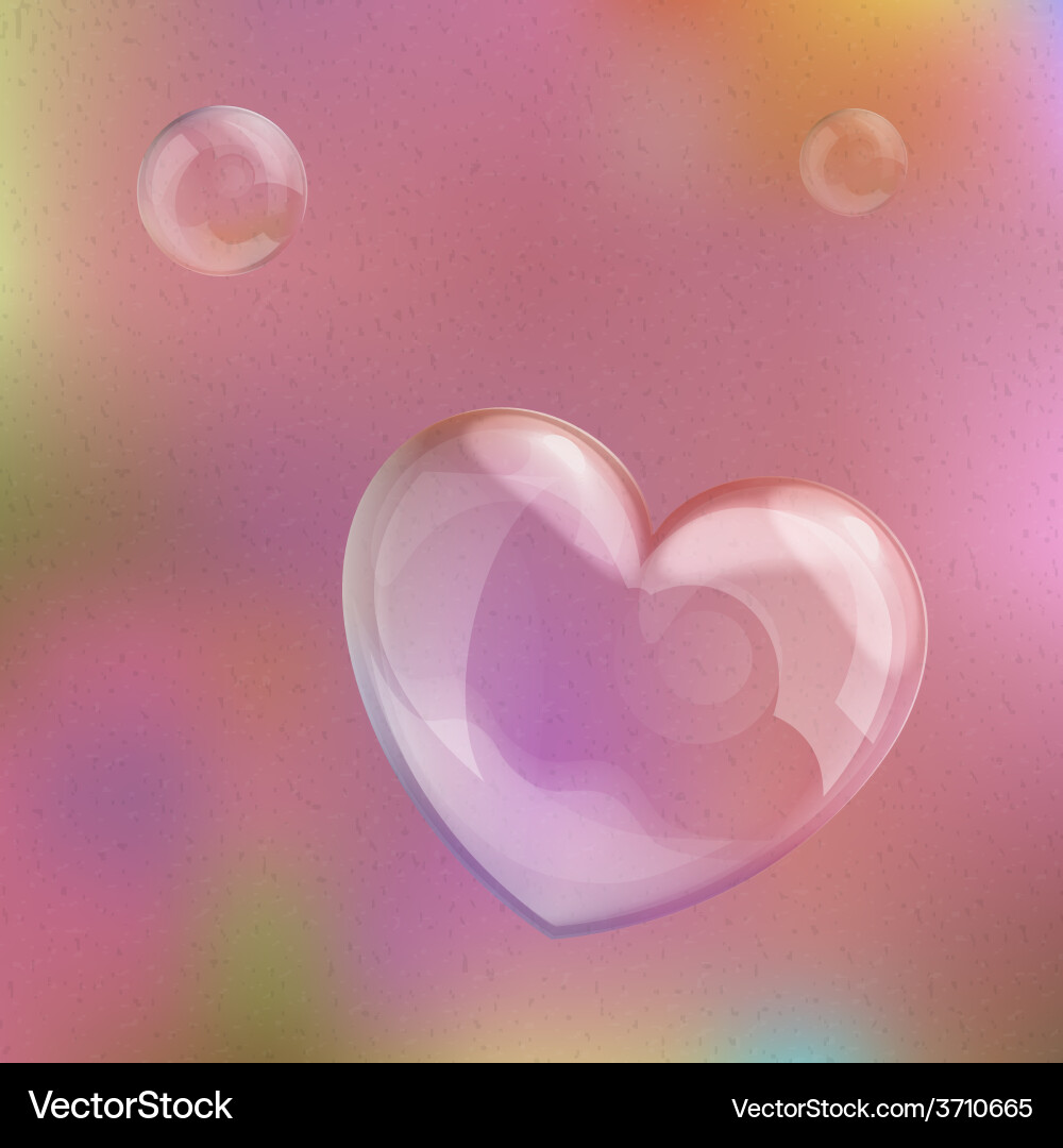 Bubble heart Royalty Free Vector Image - VectorStock