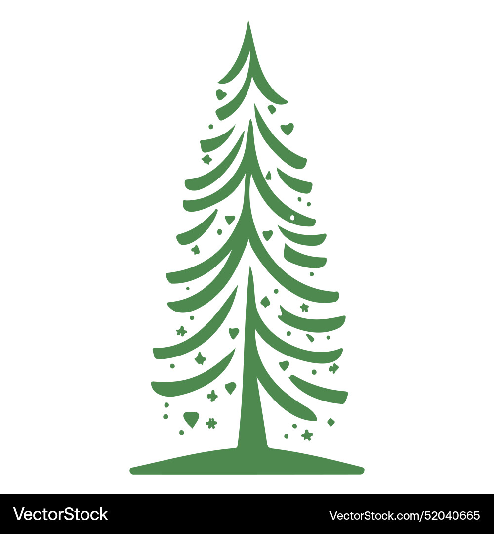 Christmas tree green Royalty Free Vector Image