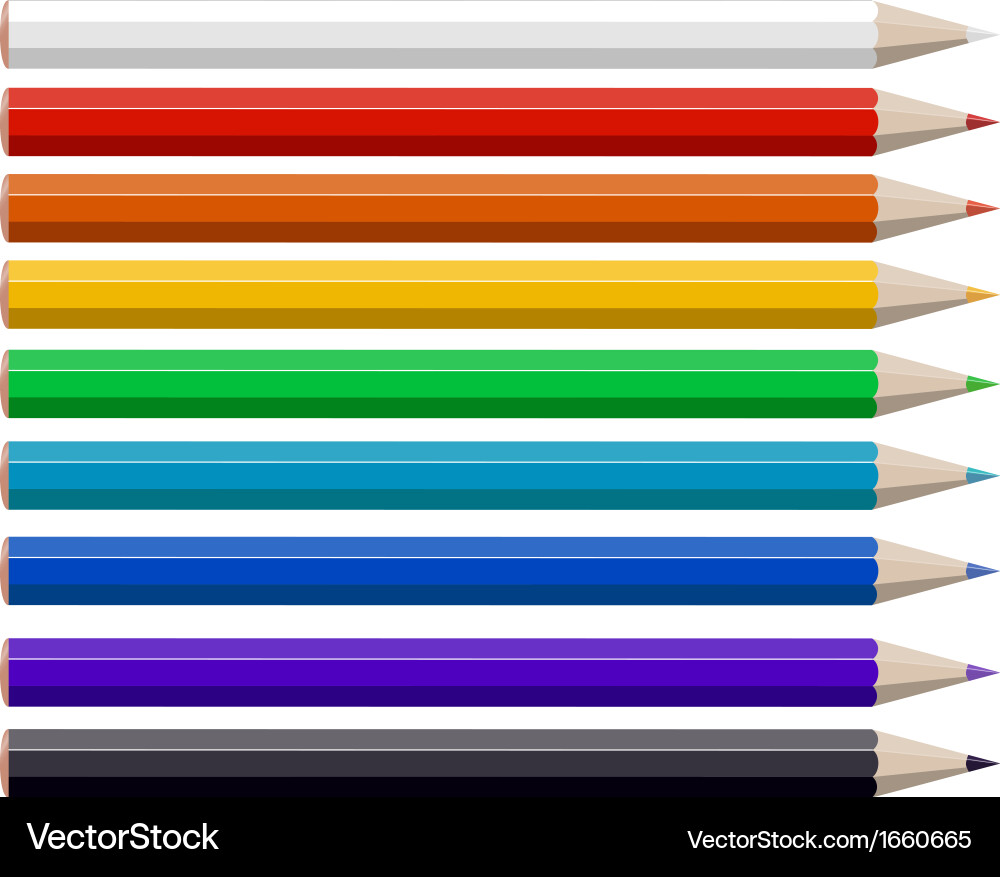 Colored pencils Royalty Free Vector Image - VectorStock