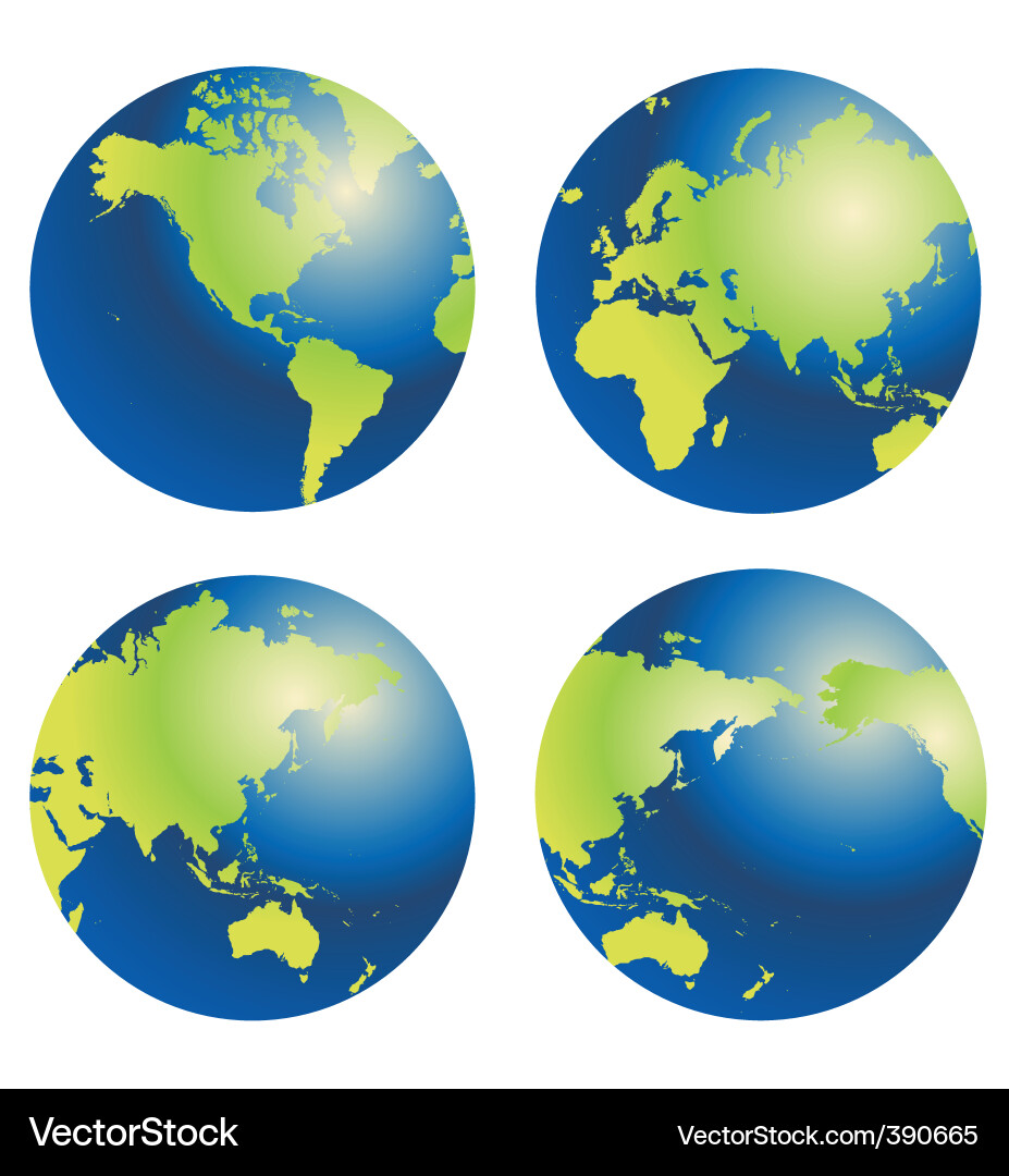 Globes Royalty Free Vector Image - VectorStock