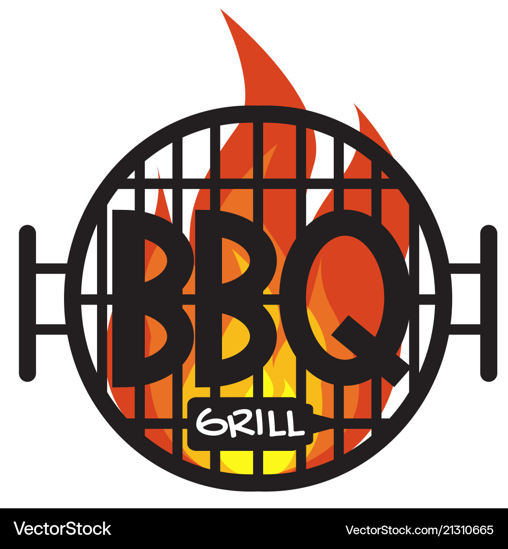 Logo bbq grill on white background graphic Vector Image