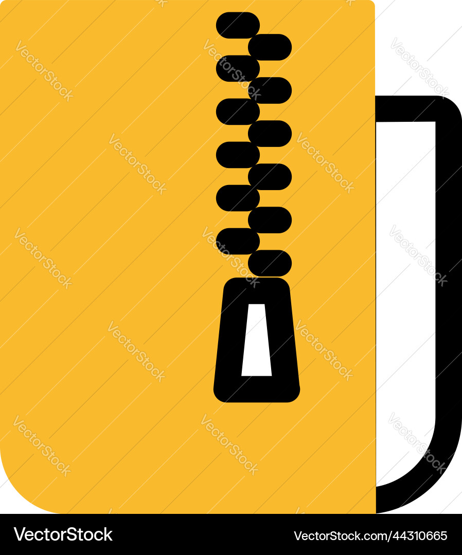 Pc zip folder on a white background Royalty Free Vector