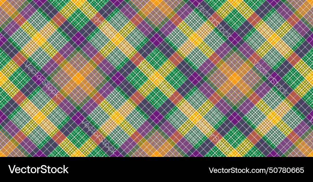 Seamless pattern with orange green and violent Vector Image