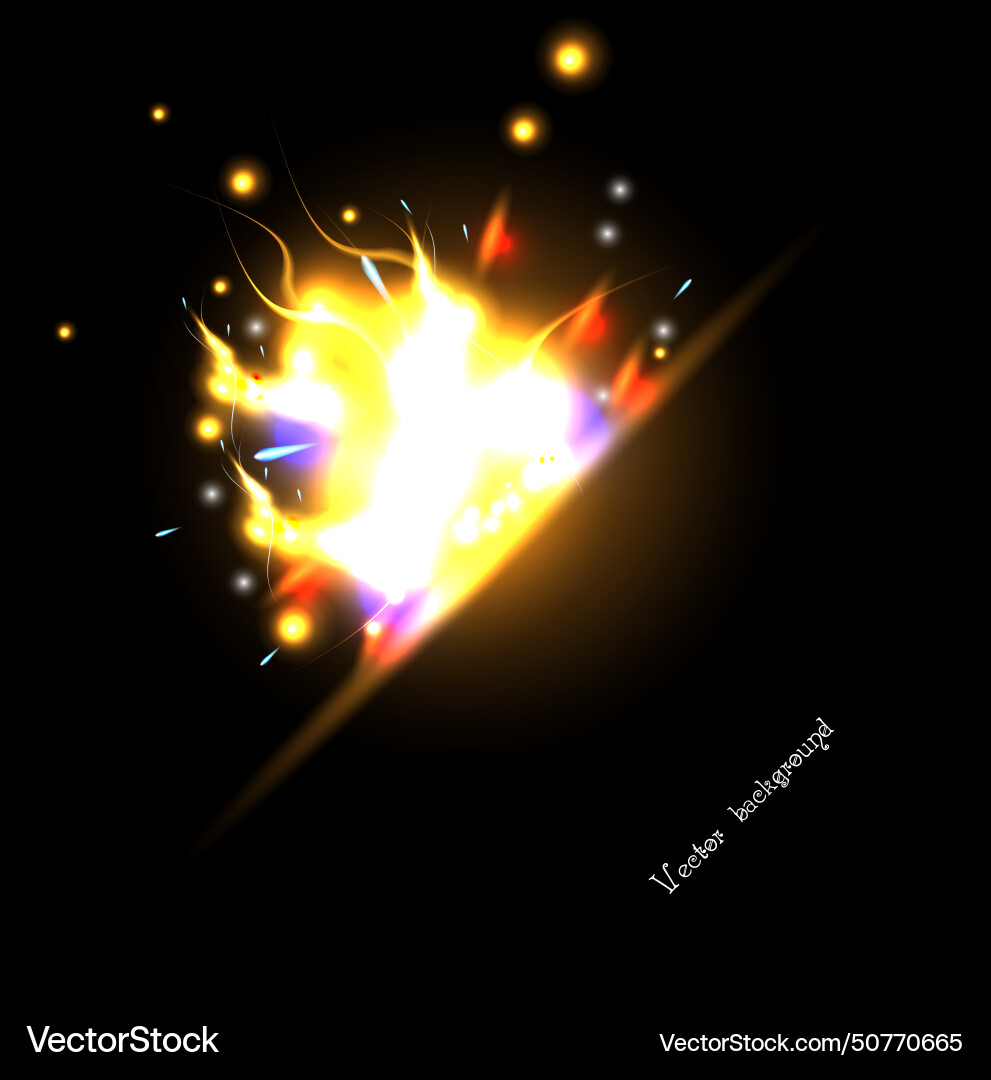 Solar flash eclipse abstract fire Royalty Free Vector Image